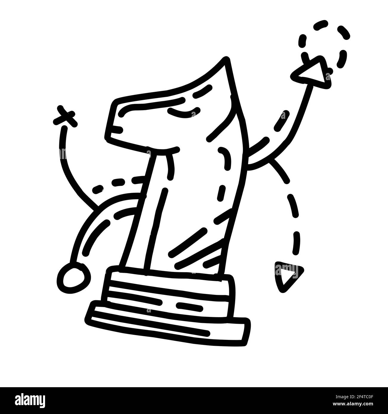 Business strategy hand drawn icon design, outline black, doodle icon ...