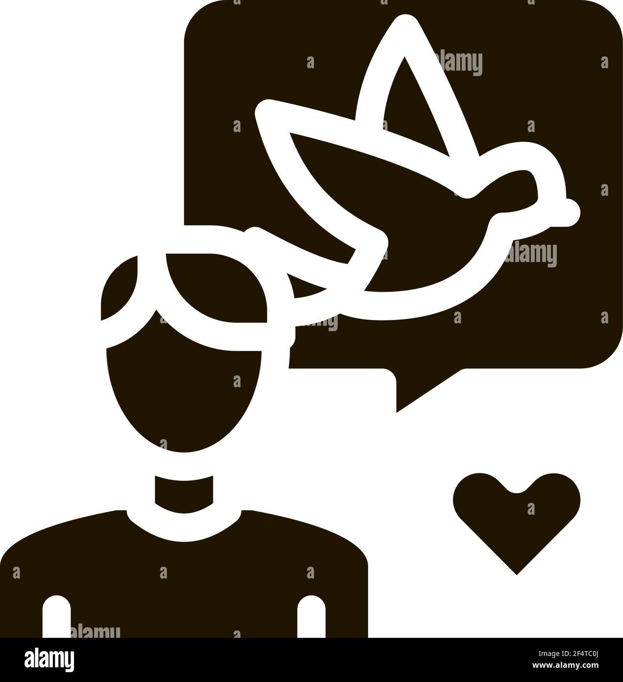 Human Speaking About Bird Icon Vector Stock Vector Image & Art - Alamy