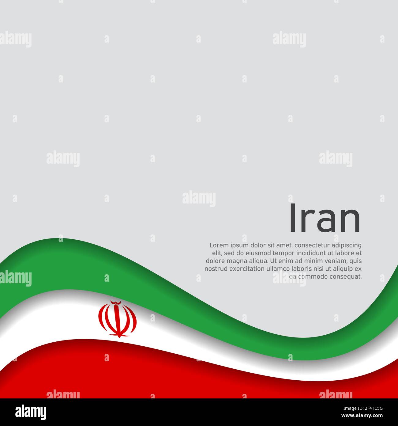 Abstract waving iran flag. Iranian state patriotic banner, flyer ...