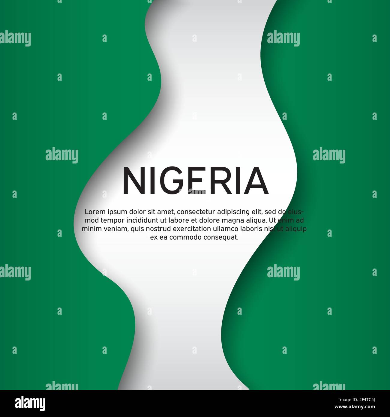 Abstract waving nigeria flag. Creative background in nigeria flag ...