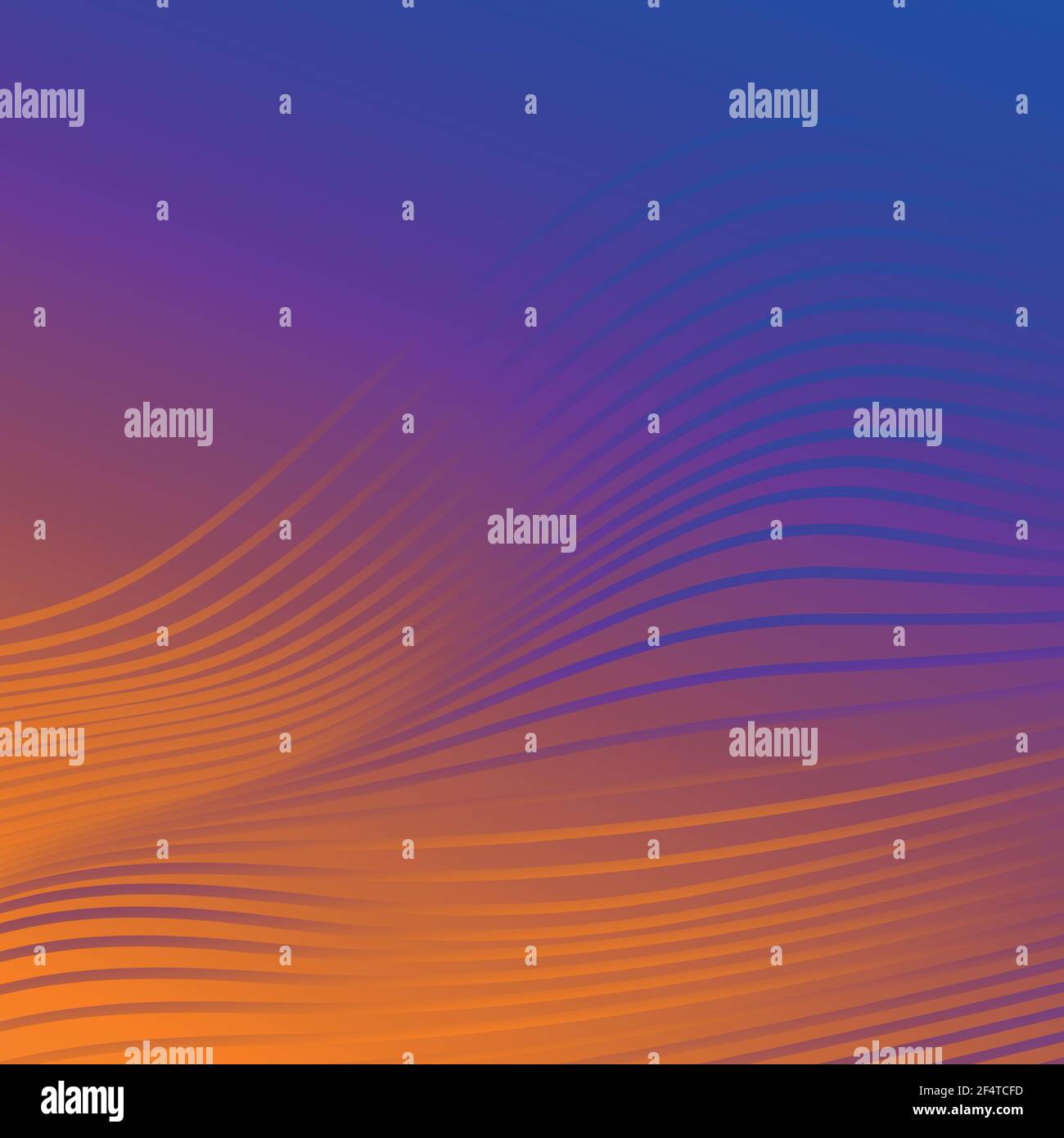 Purple-orange abstract background with wavy lines - Vector illustration ...