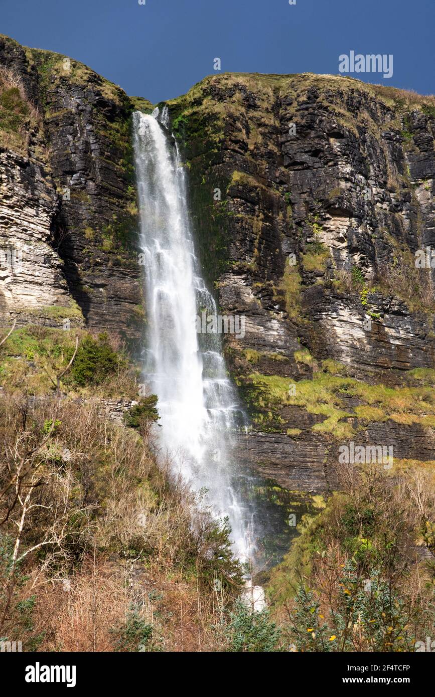 Waterfall Devil's Chimney or Sruth in Aghanidh An Aird, tallest ...
