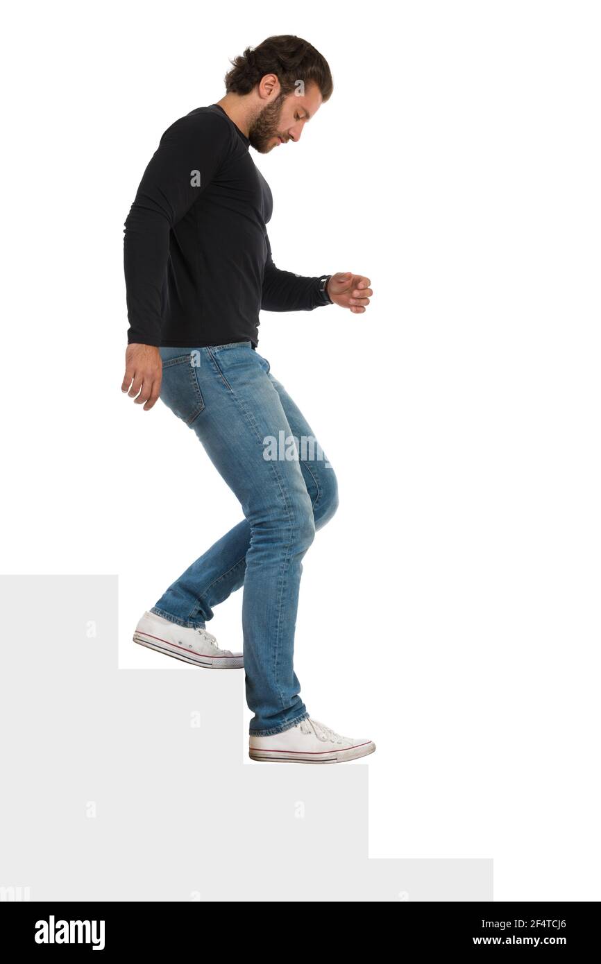 White Stairs Side View High Resolution Stock Photography and Images - Alamy