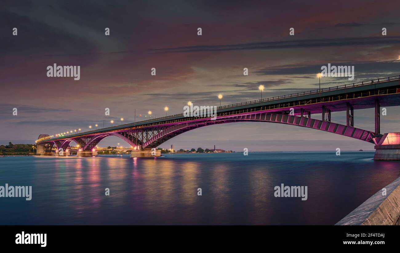 Peace Bridge. Picturesque, walkable & drivable bridge connecting the ...