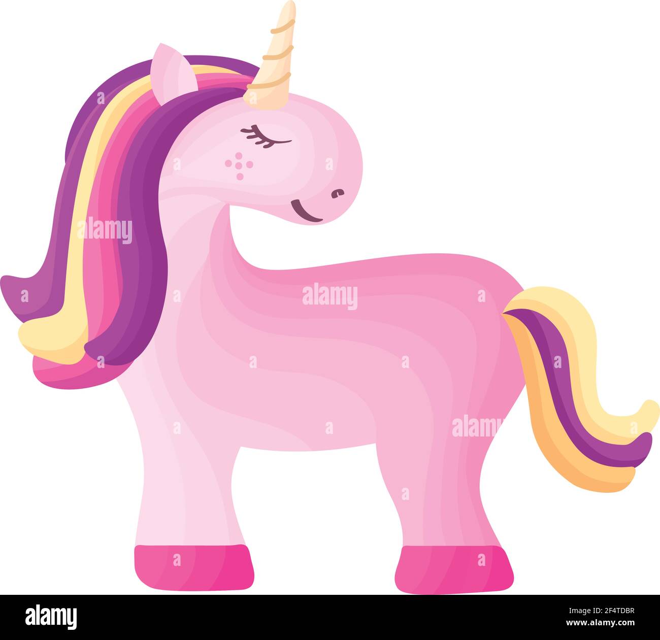 cute baby unicorn standing character Stock Vector Image & Art - Alamy