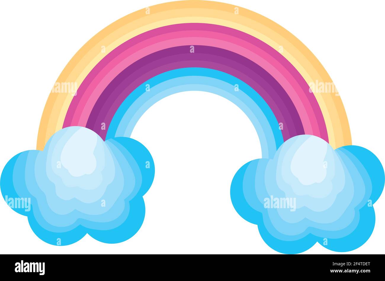 Rainbow colored clouds Cut Out Stock Images & Pictures - Alamy