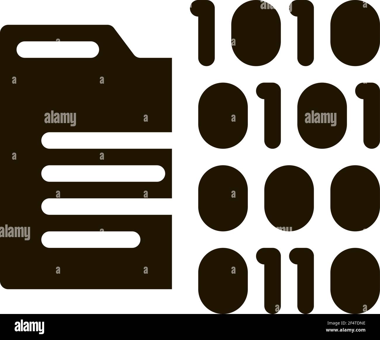 Binary Code Icon Vector Glyph Illustration Stock Vector Image & Art - Alamy