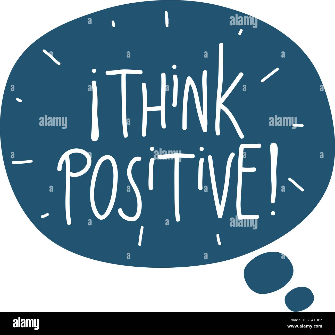 think positive in speech bubble Stock Vector Image & Art - Alamy