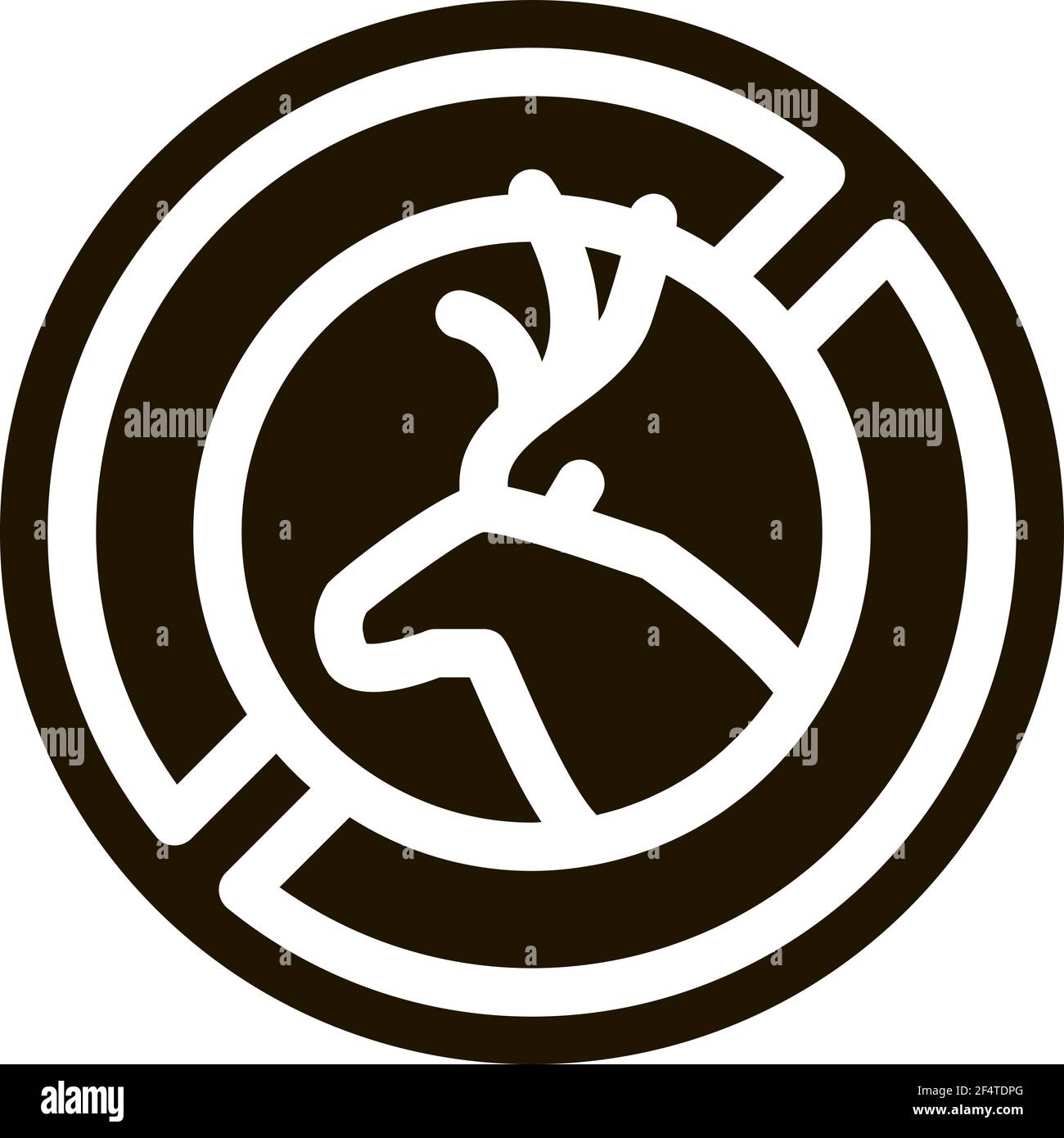 Deer Cross Out Icon Vector Glyph Illustration Stock Vector Image & Art ...