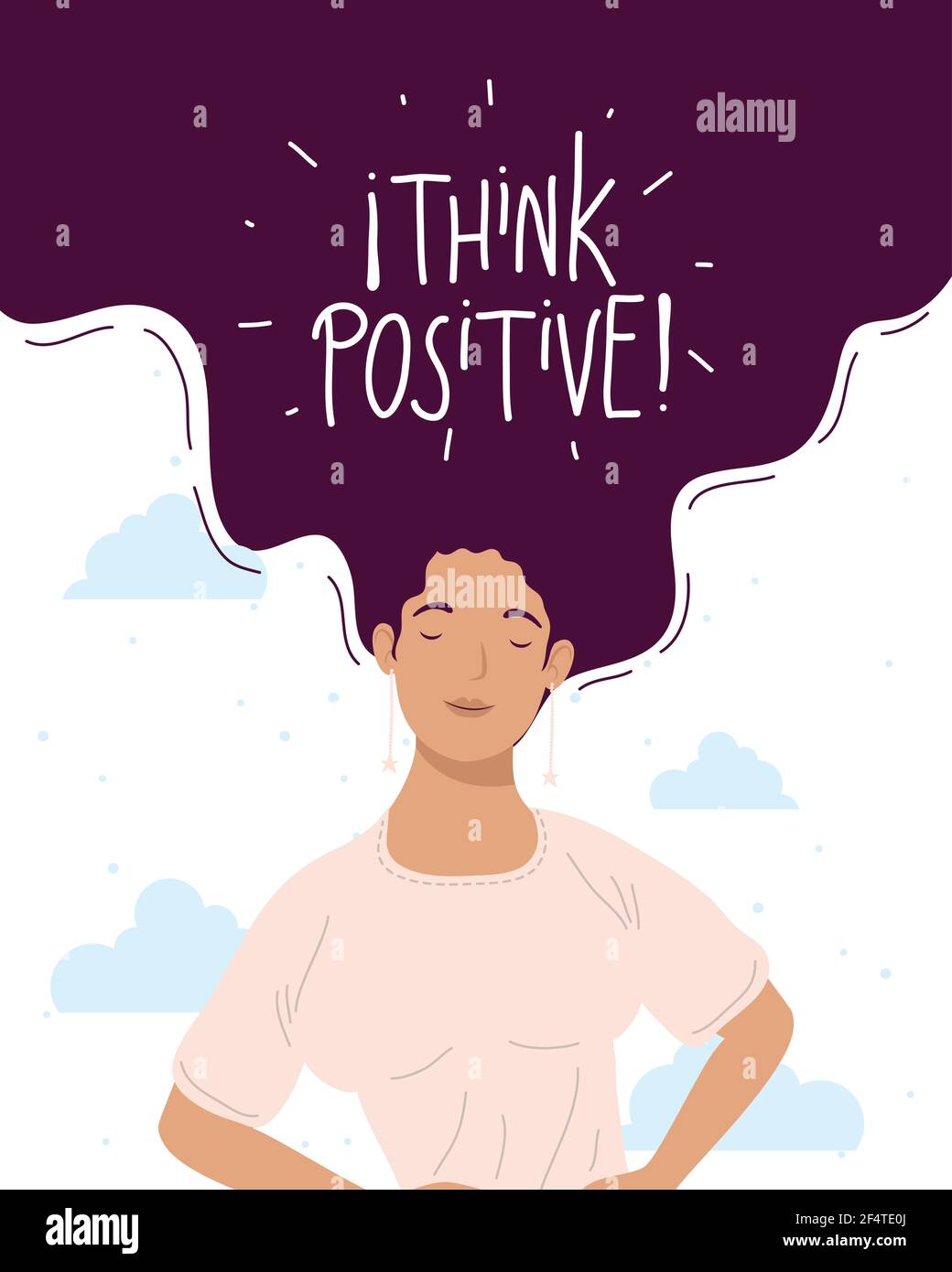 Positive attitude woman Stock Vector Images - Alamy