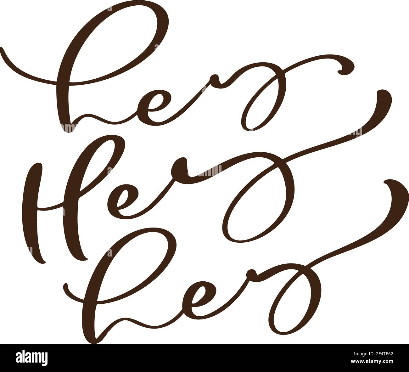 Hey hey hey Hand drawn greeting children words. Brush pen lettering ...