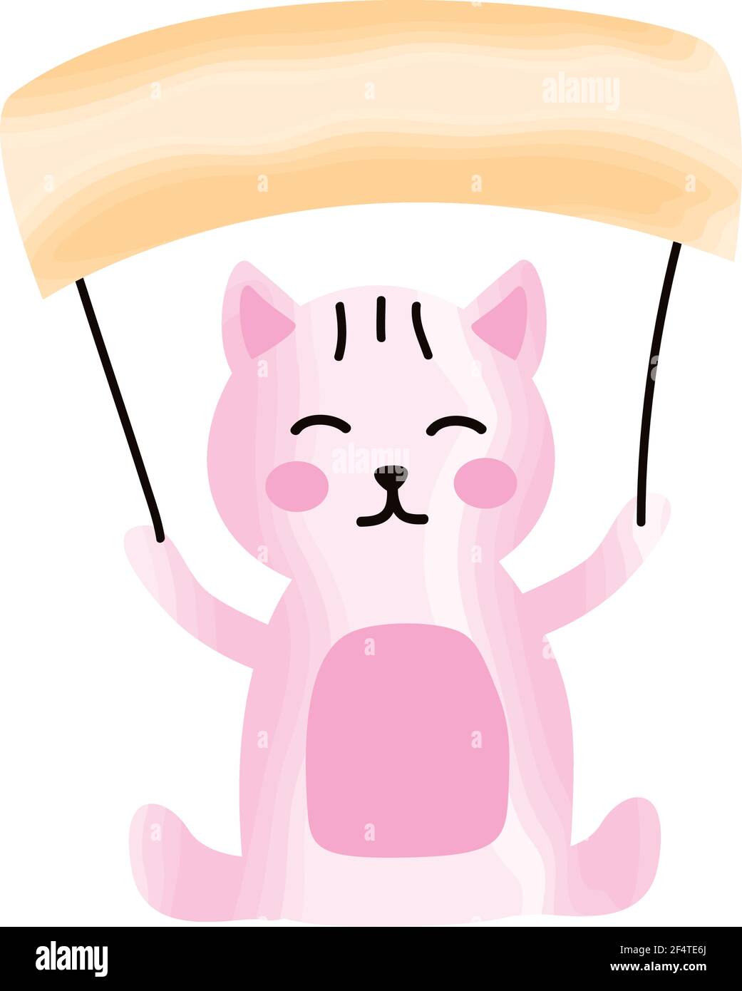 cute little cat with label Stock Vector Image & Art - Alamy