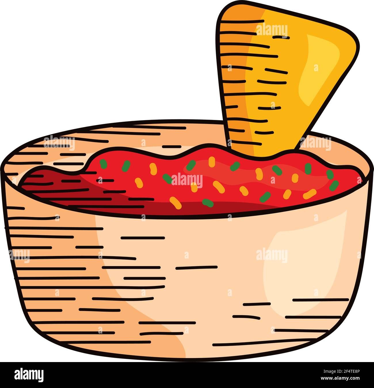 Nachos mexican sauce bowl Stock Vector Images - Alamy