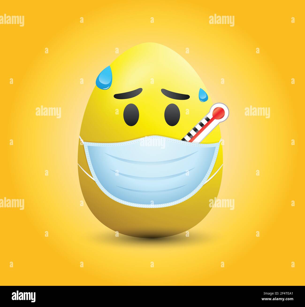 Face mask protection thermometer Stock Vector Images - Alamy