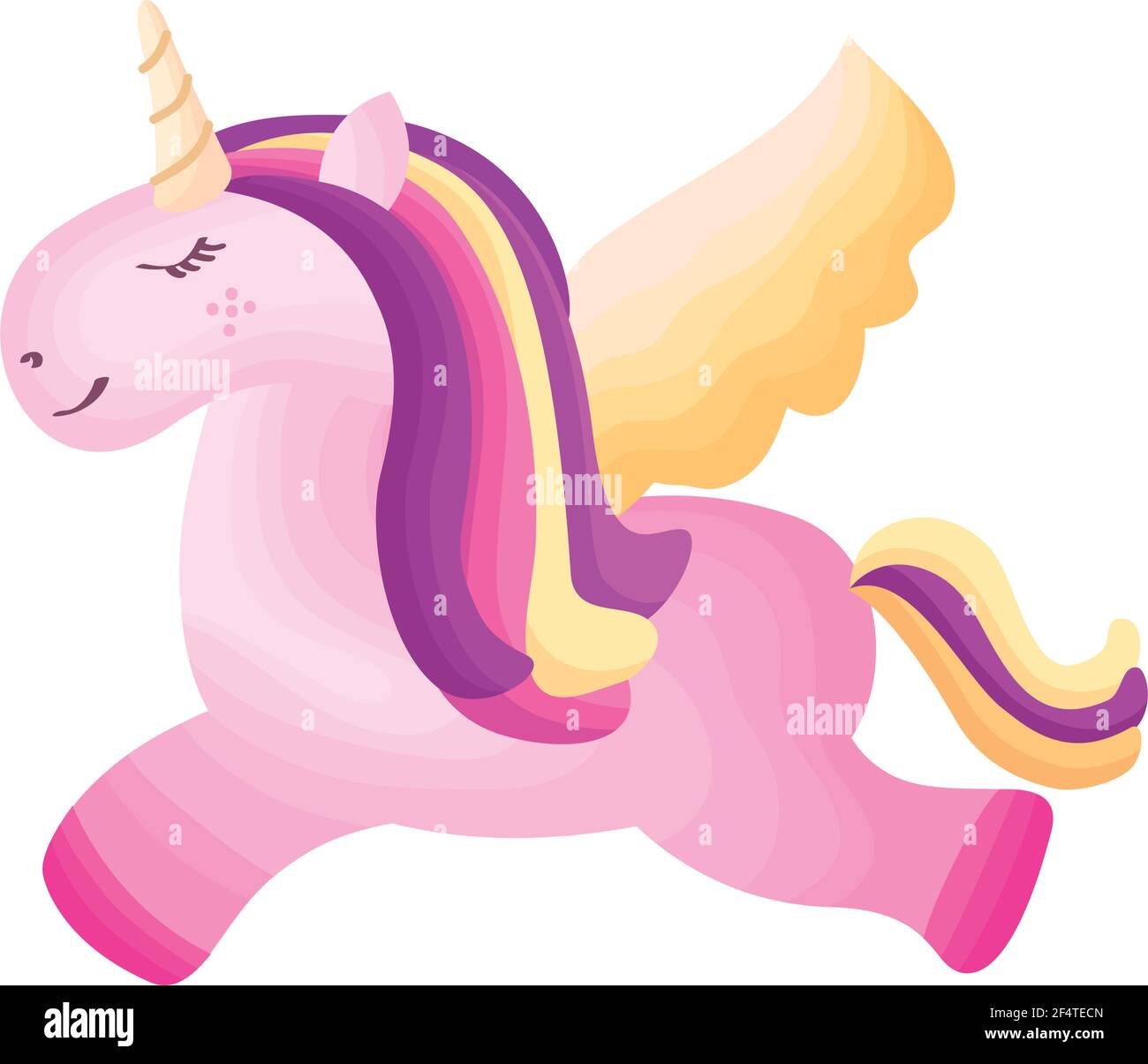 cute baby unicorn flying character Stock Vector Image & Art - Alamy