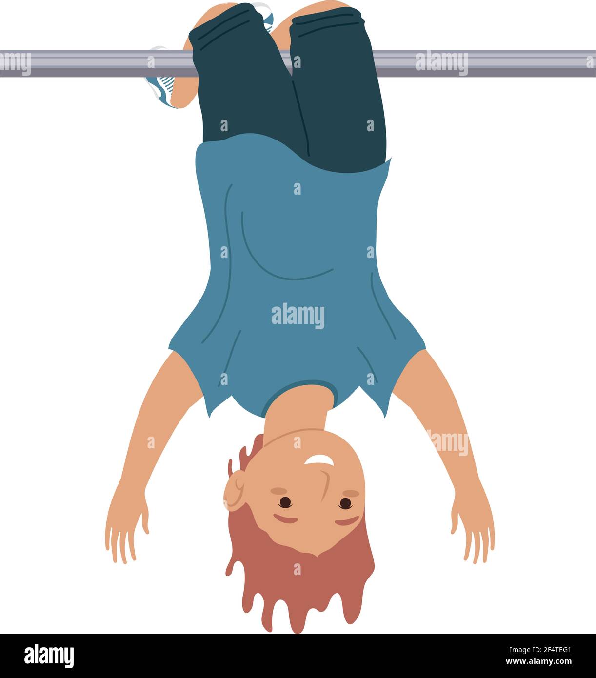 little boy playing hanging character Stock Vector Image & Art - Alamy