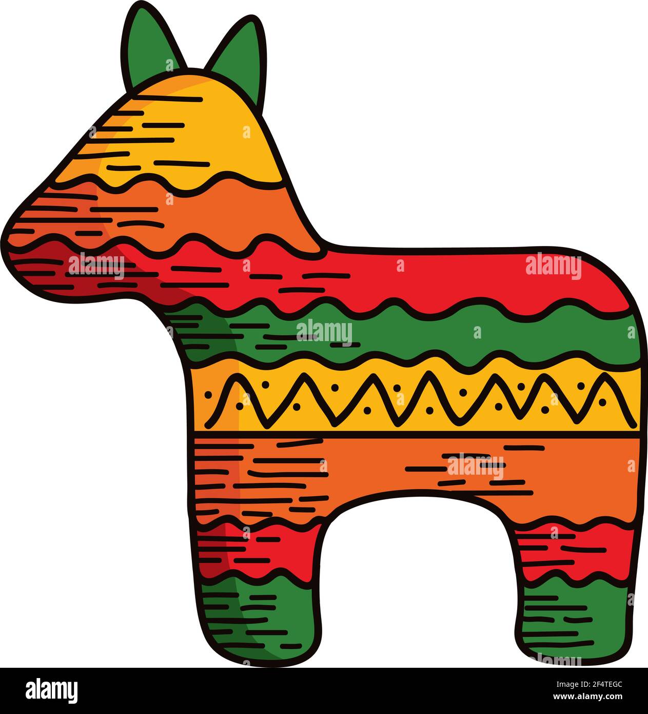 Traditional Donkey Pinata Clipart