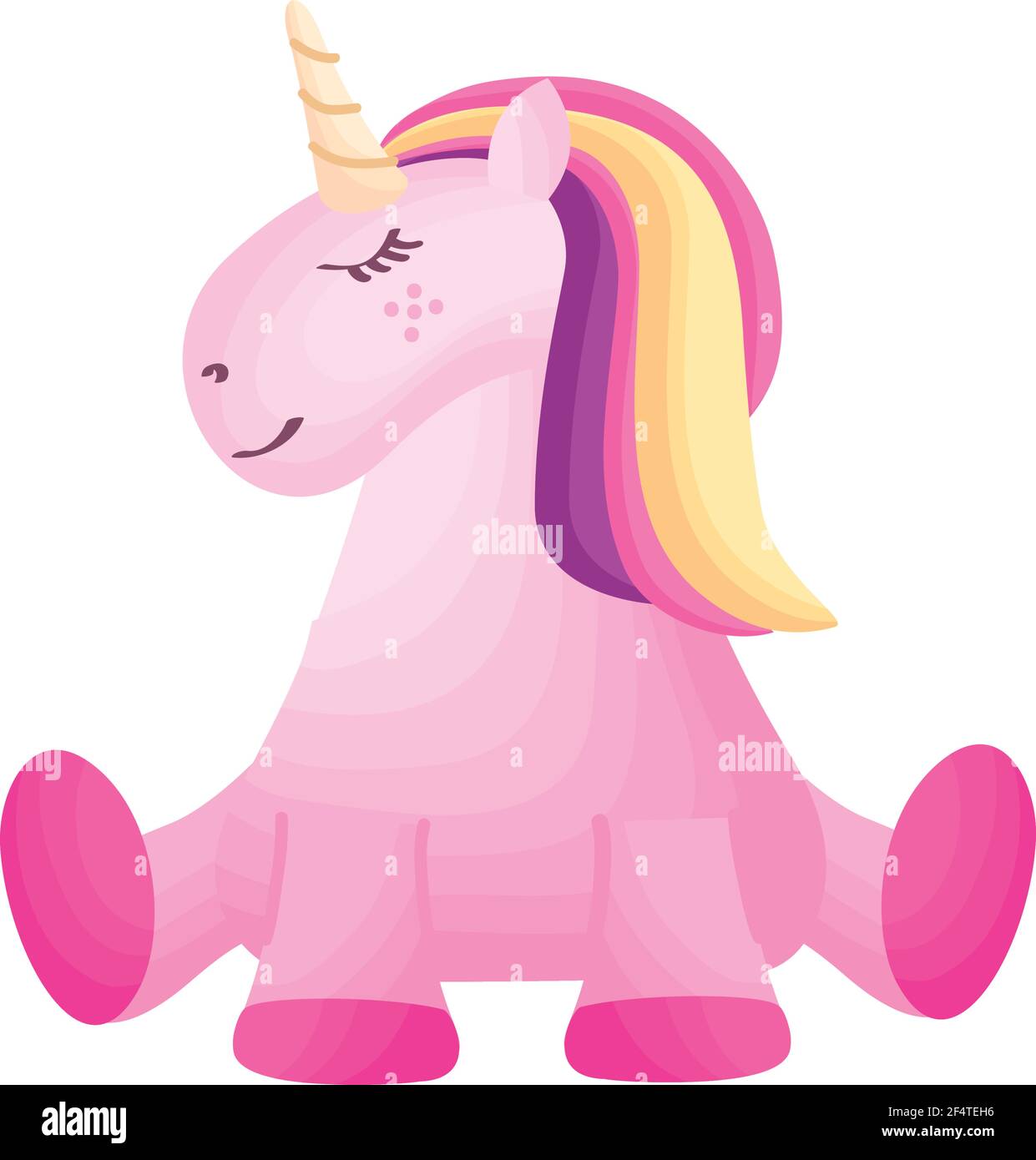 Cute baby unicorn sitting Cut Out Stock Images & Pictures - Alamy