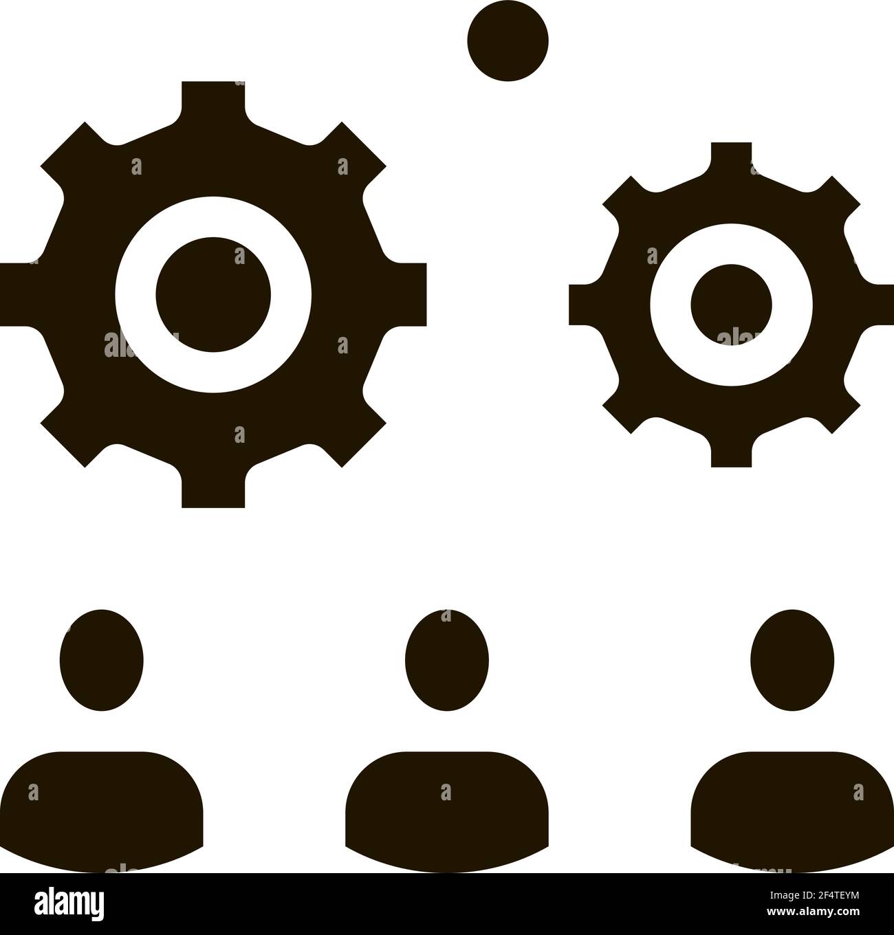 Teamwork Gear Icon Vector Glyph Illustration Stock Vector Image & Art ...