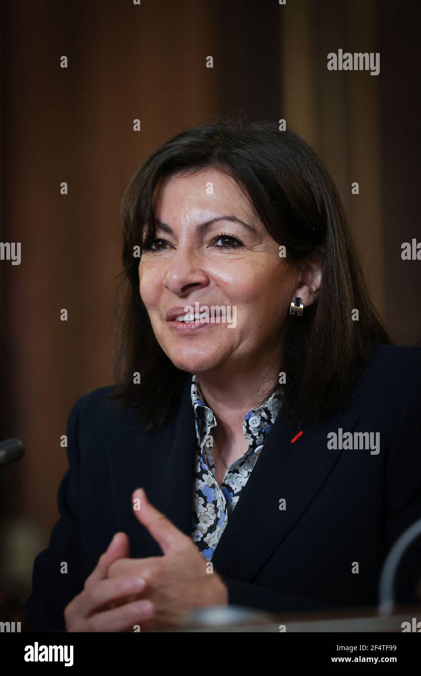 Paris' mayor Anne Hidalgo during her second day for the The City In ...