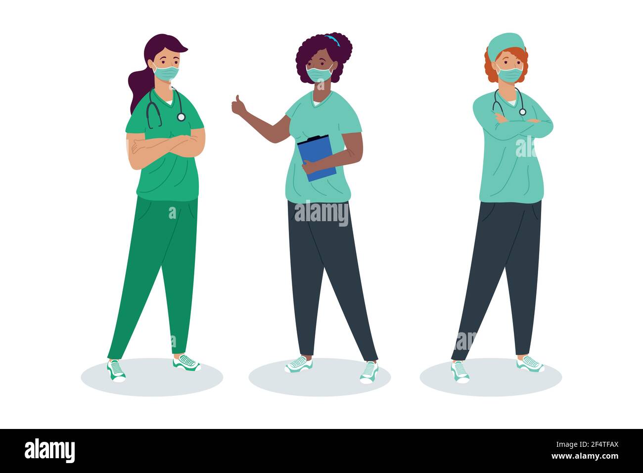 female nurse and surgeons characters Stock Vector Image & Art - Alamy