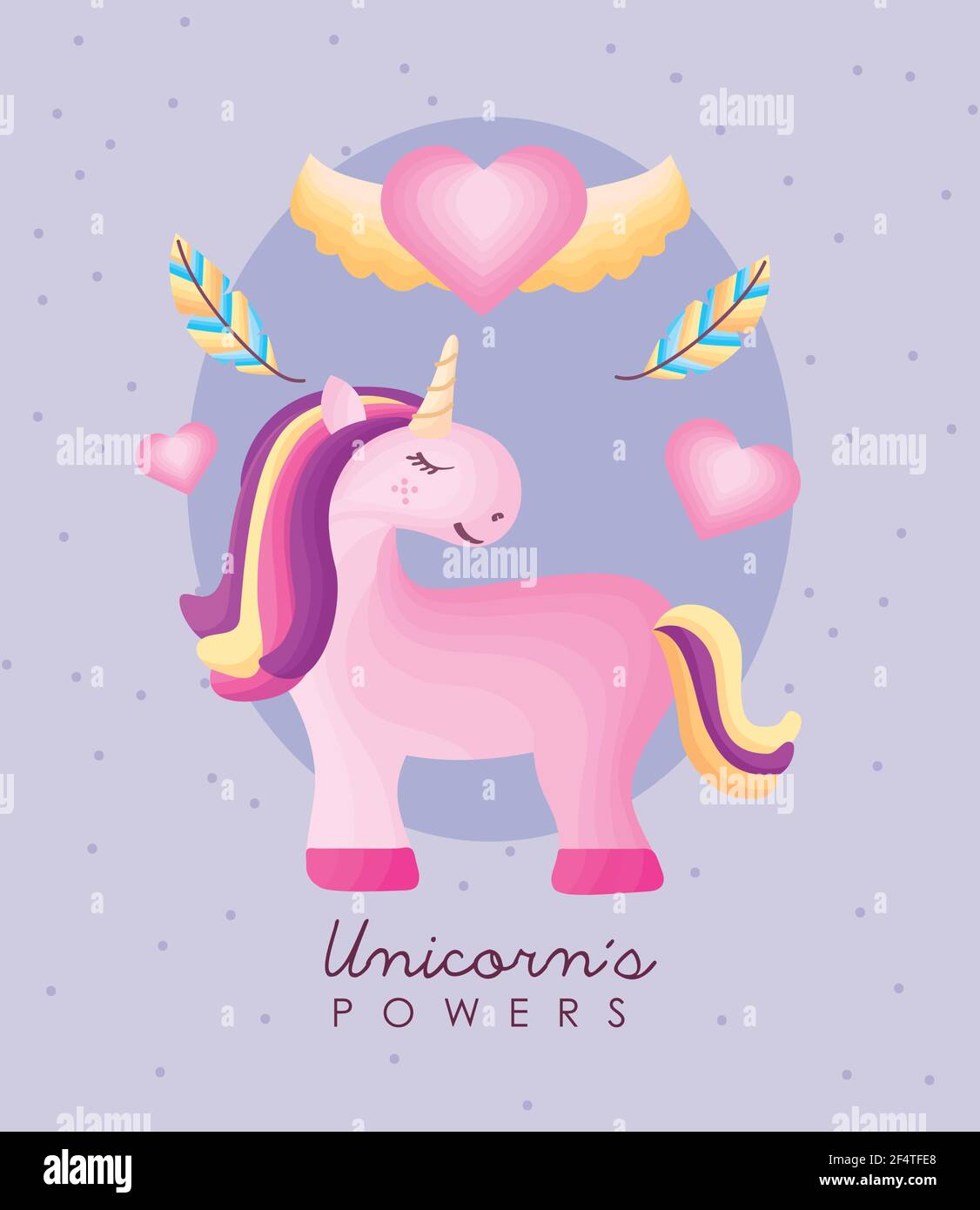 baby unicorn with hearts flying Stock Vector Image & Art - Alamy