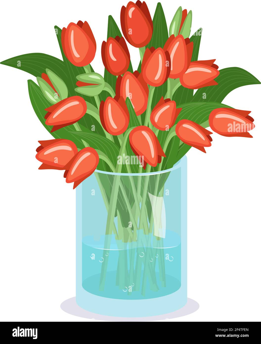 Vase flowers in interior Stock Vector Images - Alamy