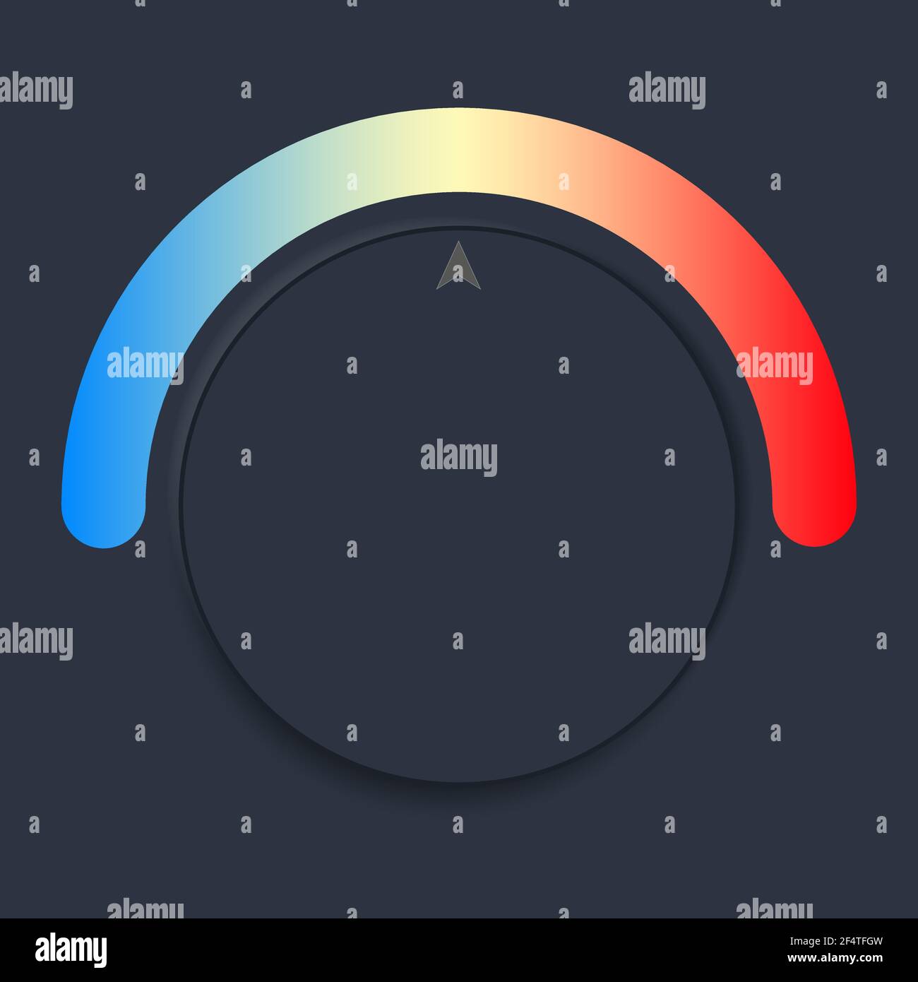 Thermostat icon. Gradient from cold to hot. Climate control regulator ...