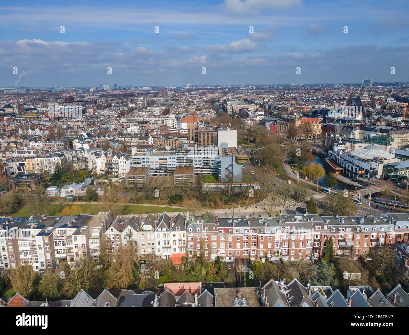 Aerial view of center of Amsterdam,Netherlands Stock Photo - Alamy