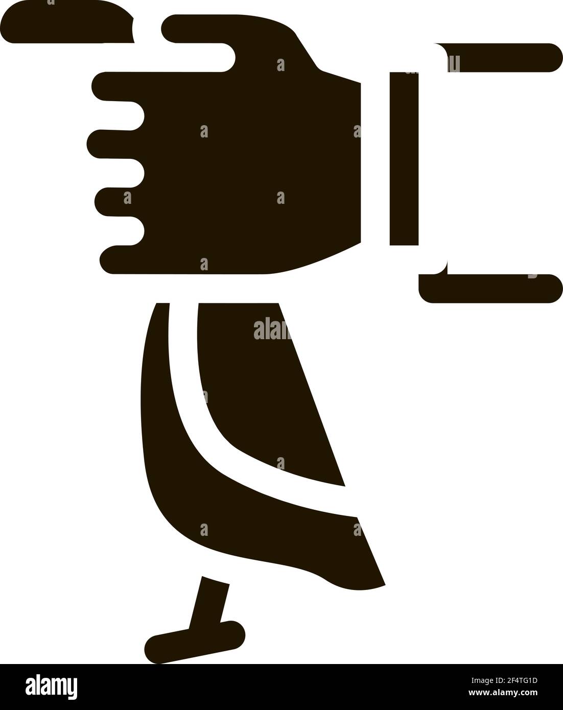 Hand Hold Duck Icon Vector Glyph Illustration Stock Vector Image & Art ...