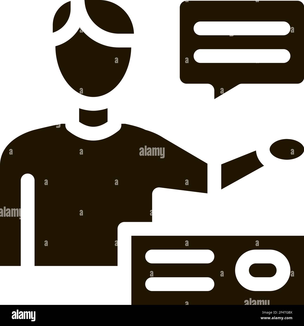 Human Speaking Icon Vector Glyph Illustration Stock Vector Image & Art ...