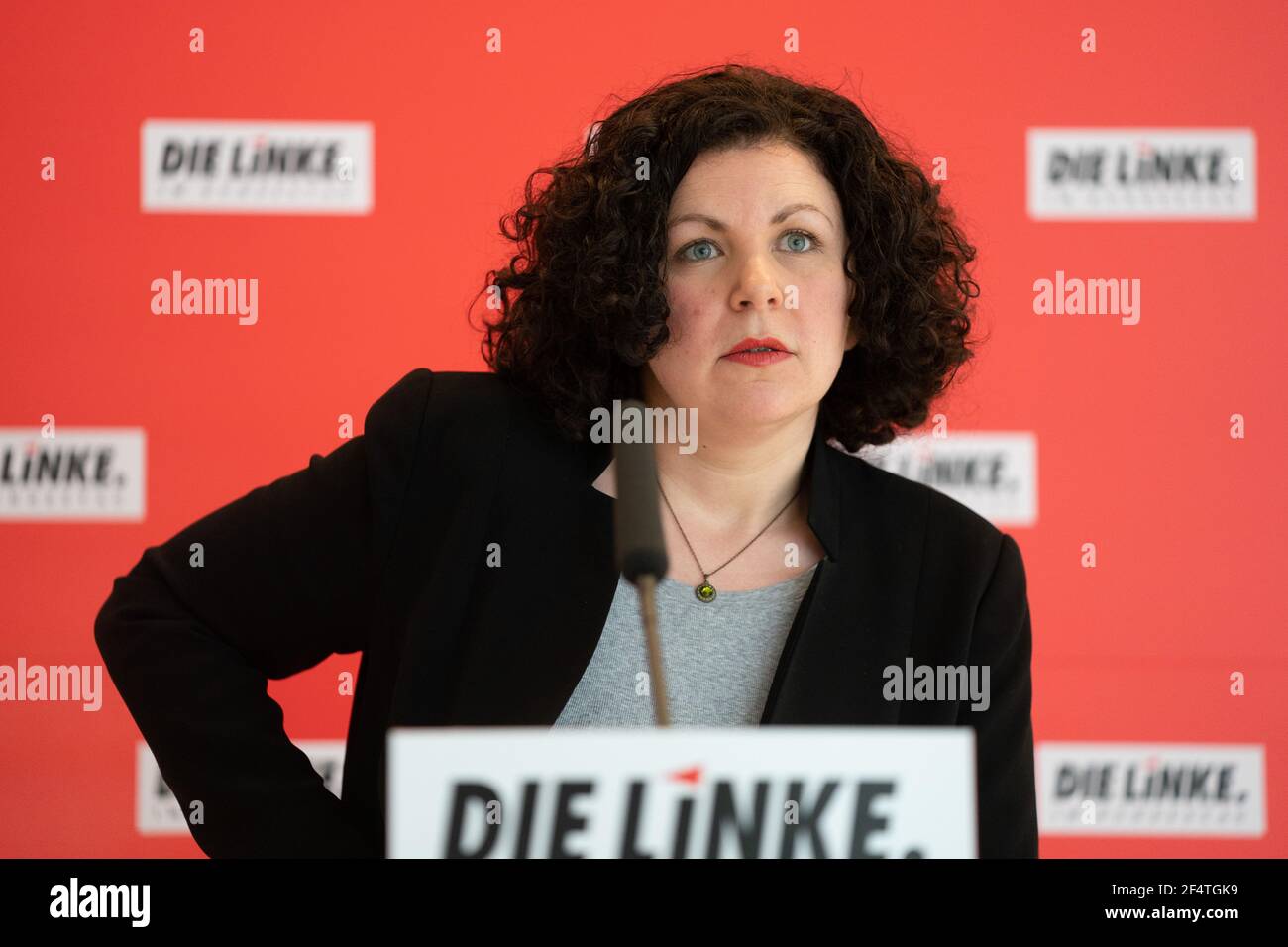 Berlin, Germany. 23rd Mar, 2021. Amira Mohamed Ali, parliamentary group ...