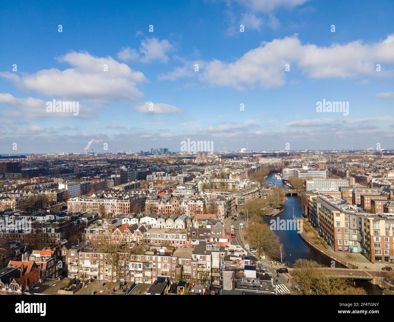 Aerial view of Amsterdam center Stock Photo - Alamy