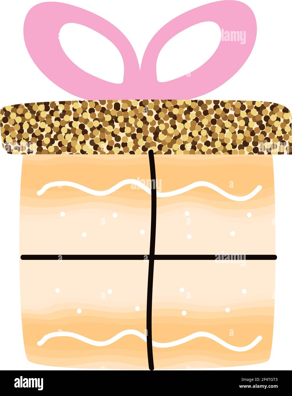 golden gift box present icon Stock Vector Image & Art - Alamy