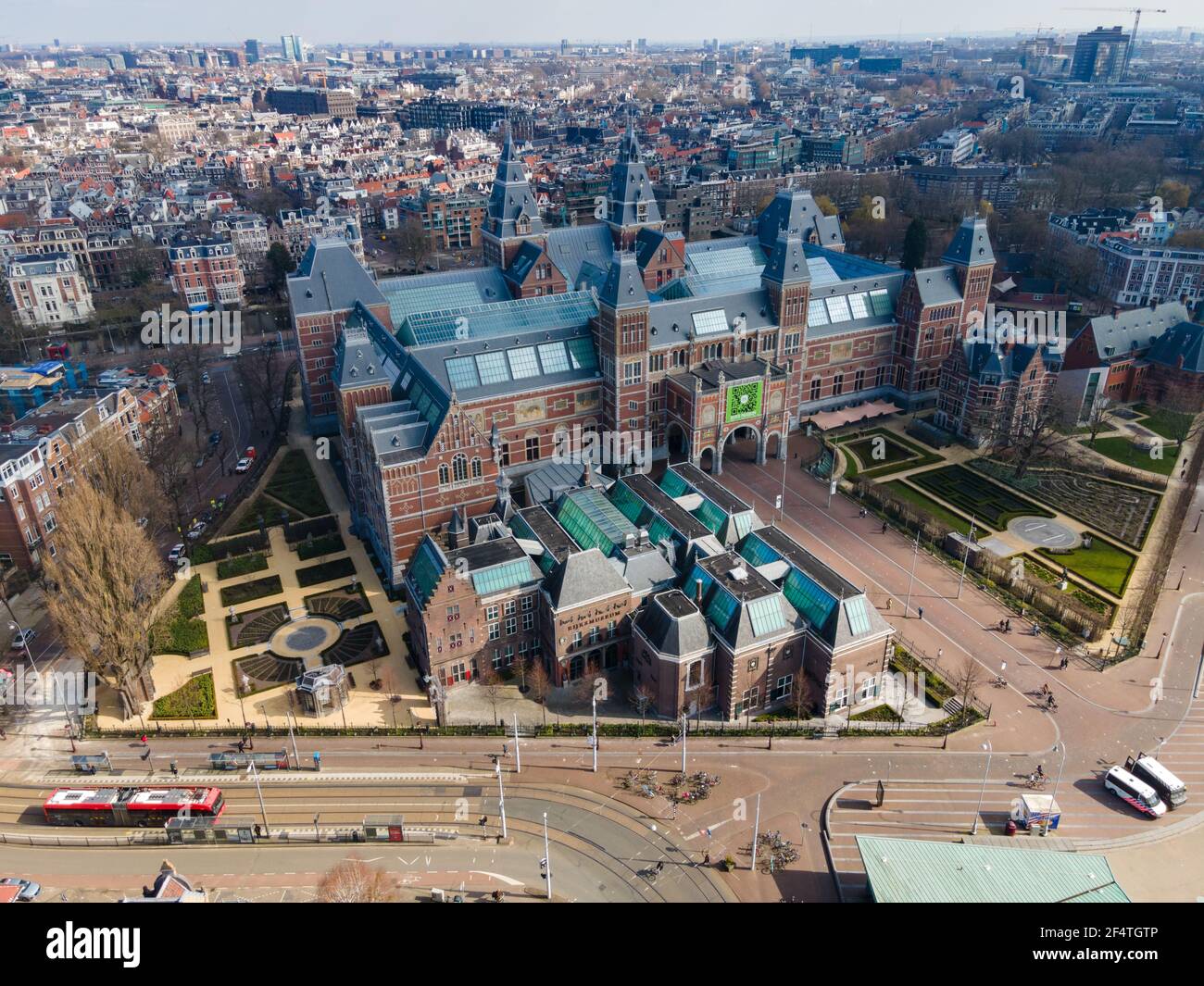 Aerial view of Rijksmuseum in Amsterdam,Netherlands Stock Photo - Alamy