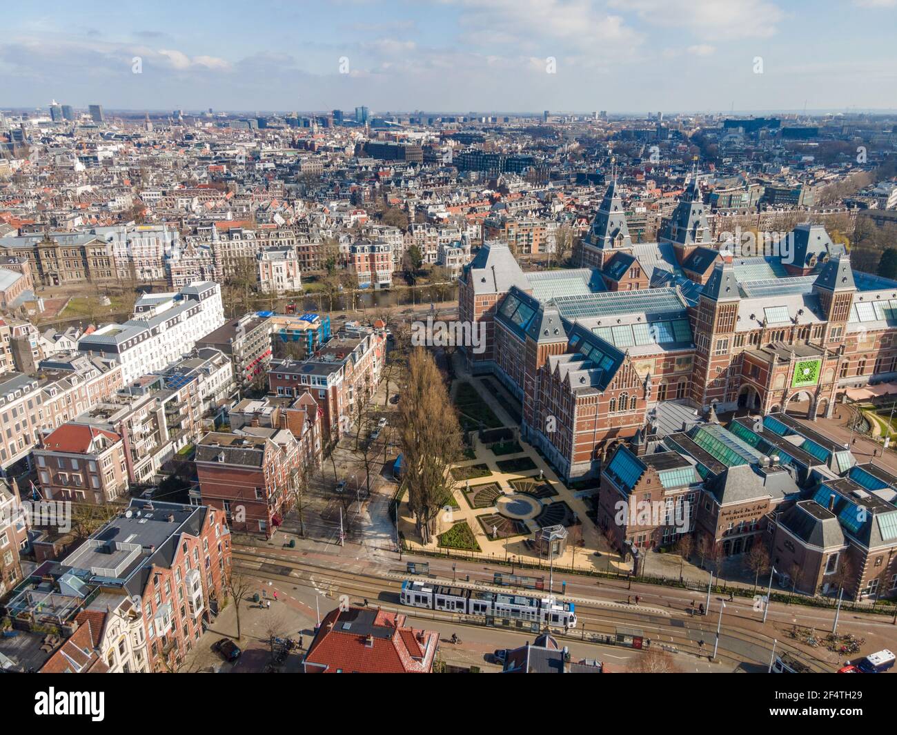 Aerial view of Rijksmuseum in Amsterdam,Netherlands Stock Photo - Alamy