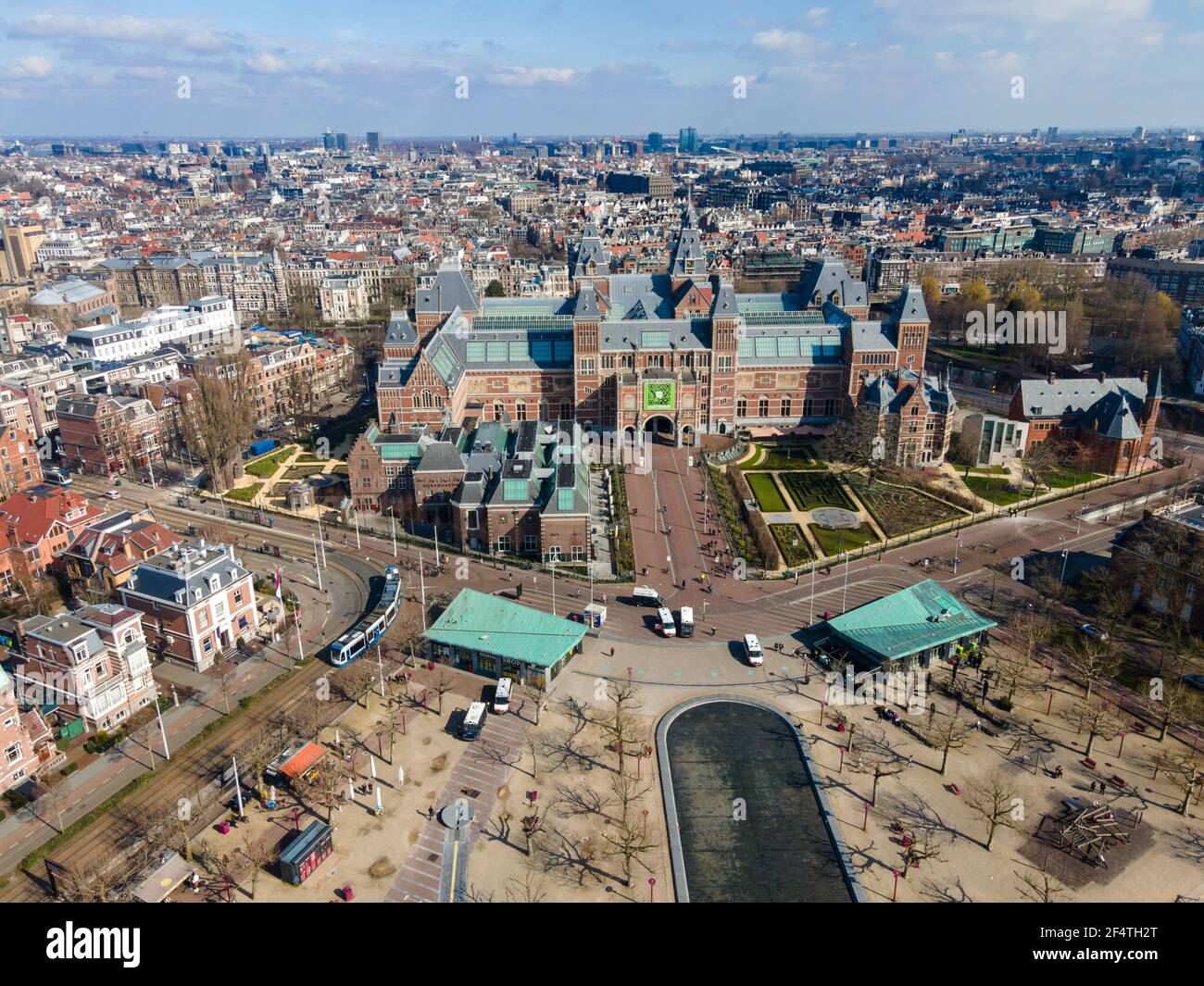 Aerial view of Rijksmuseum in Amsterdam,Netherlands Stock Photo - Alamy