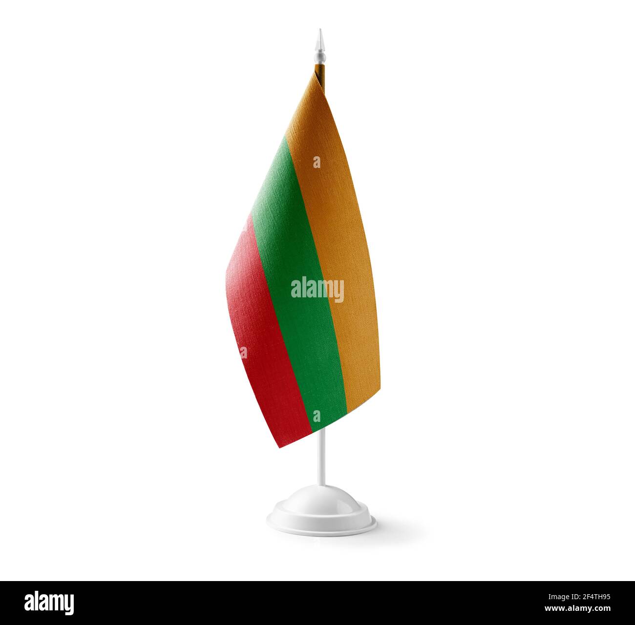 Small national flag of the Lithuania on a white background Stock Photo ...