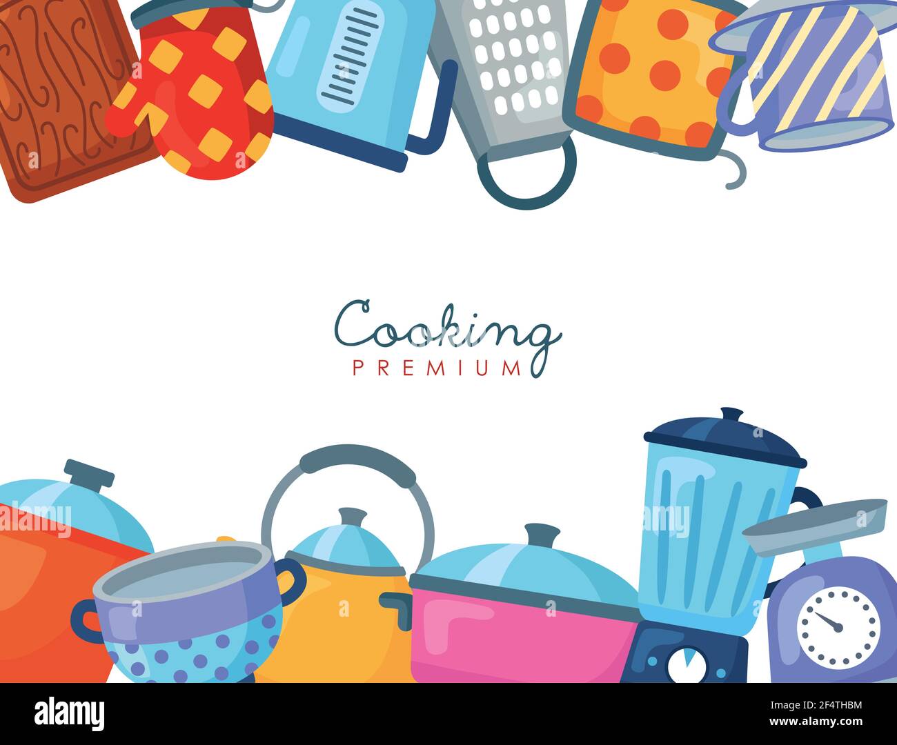 kitchen utensils and lettering frame Stock Vector Image & Art - Alamy