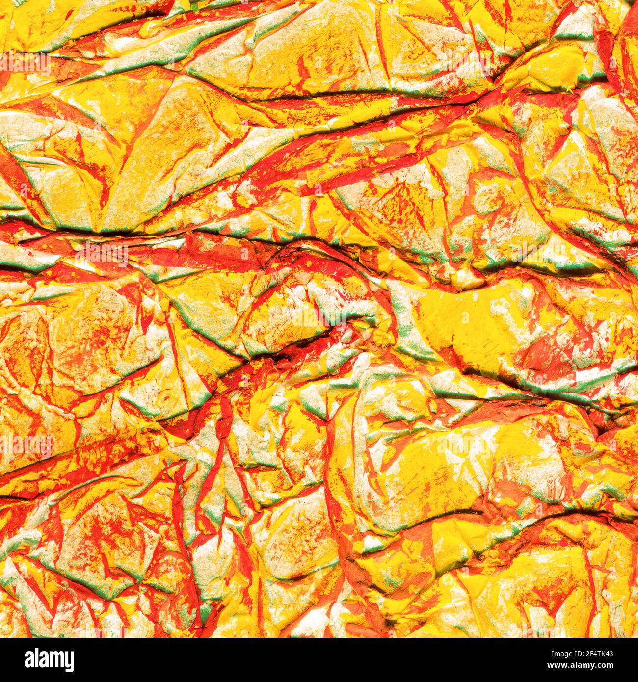 Contemporary abstract art illustration. Wrinkled paper texture paint ...