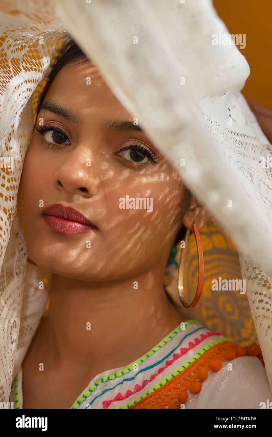 Indian woman face time hi-res stock photography and images - Alamy