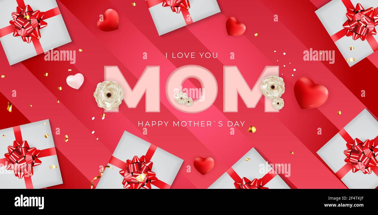 Gift box women mothers Stock Vector Images - Alamy