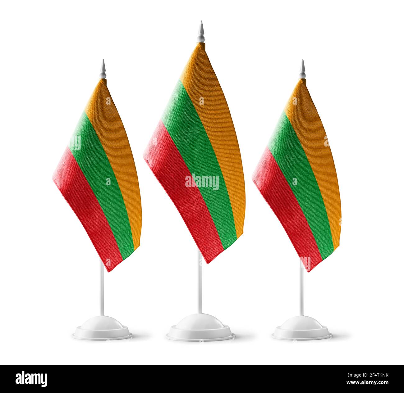 Small national flags of the Lithuania on a white background Stock Photo ...