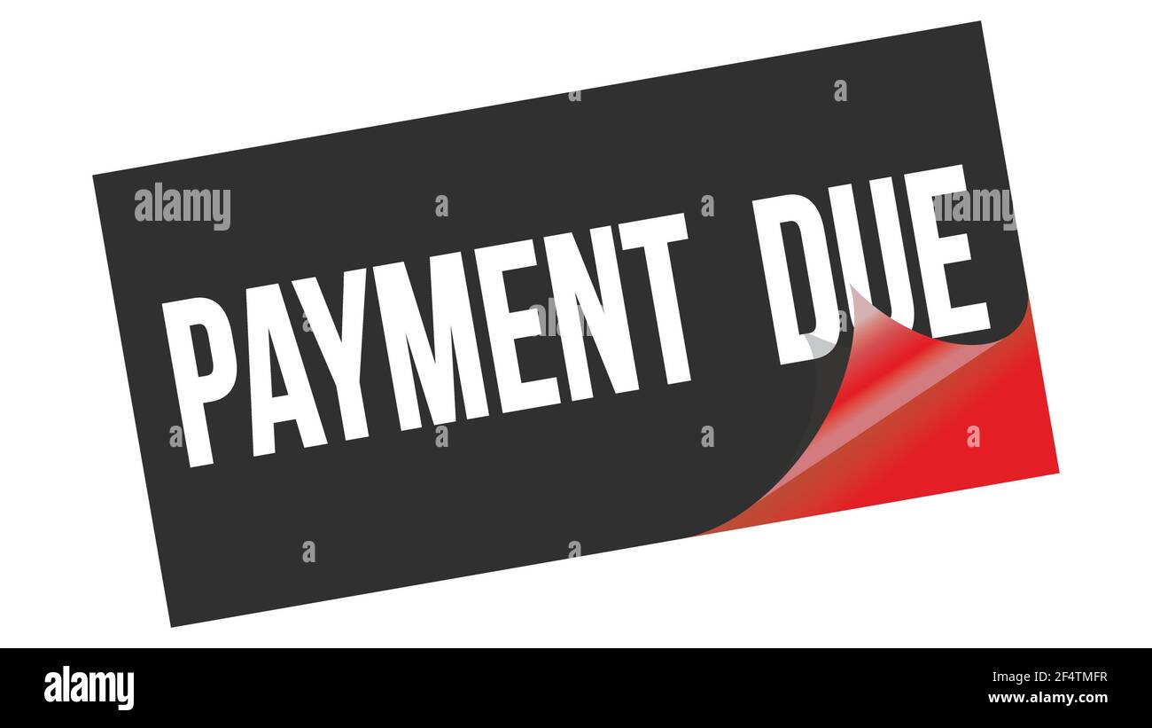 Payment due text Cut Out Stock Images & Pictures - Alamy