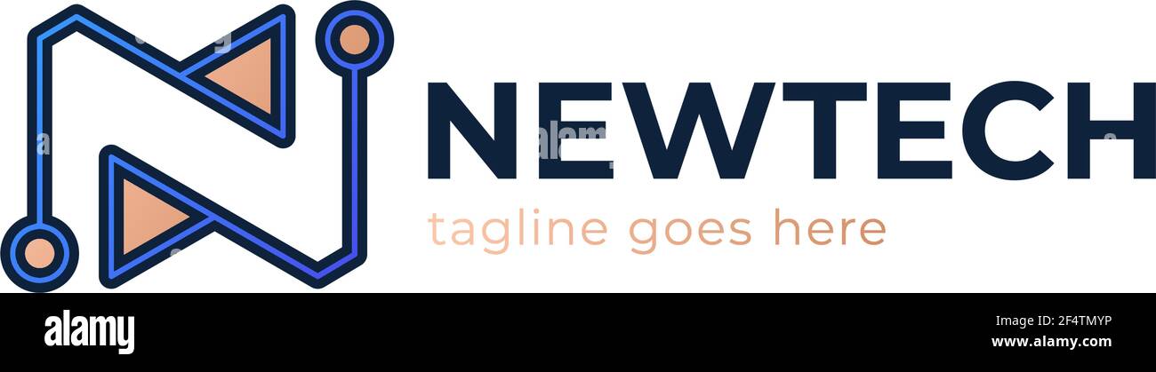 letter N tech logo design template. Letter N Tech Logo Design Icon ...
