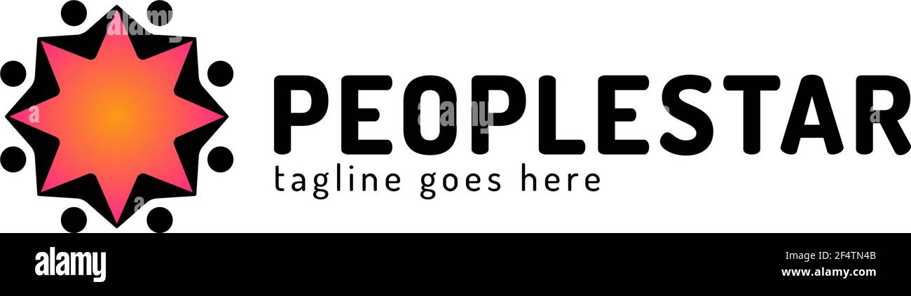 Community logo. Teamwork social logo. Partnership symbol. People ...