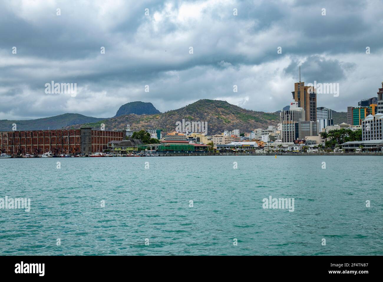 View of Port Louis waterfront, Mauritius, Africa Stock Photo - Alamy