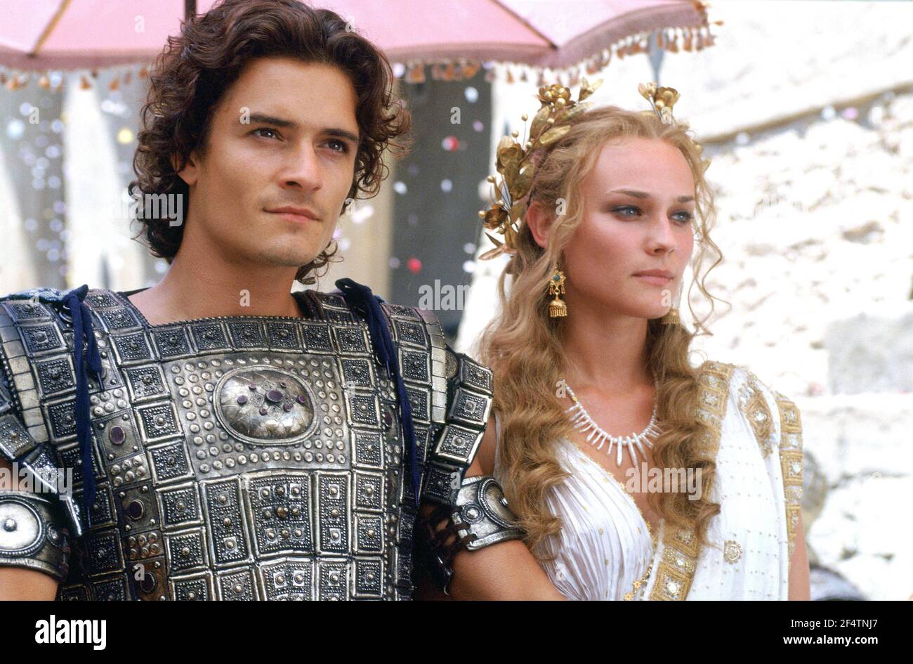 ORLANDO BLOOM and DIANE KRUGER in TROY (2004), directed by WOLFGANG PETERSEN. Credit: WARNER ...