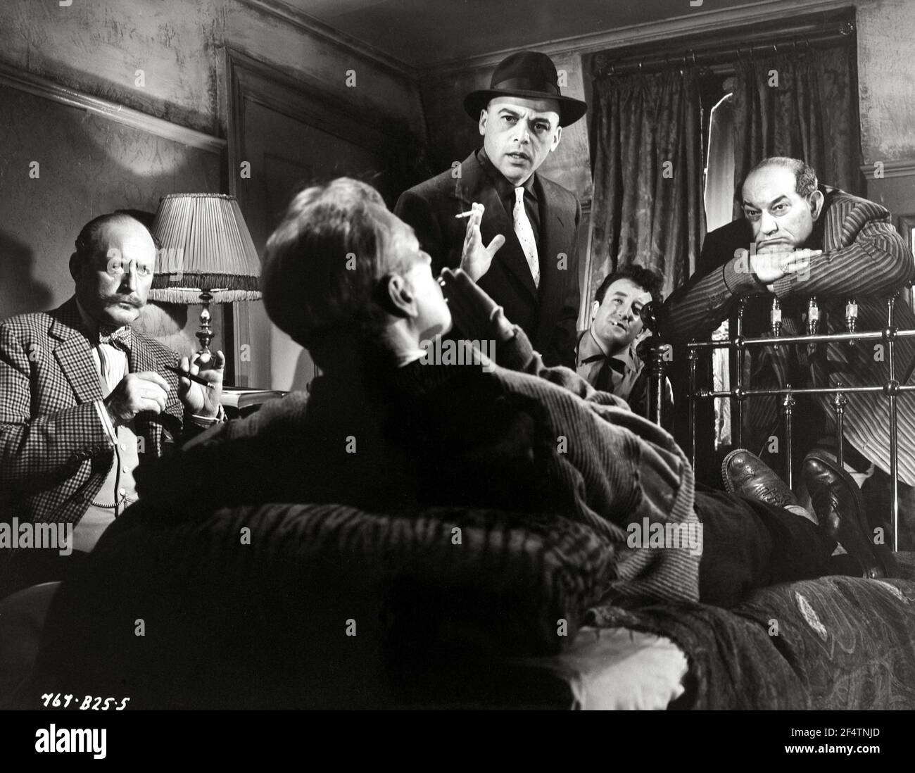 CECIL PARKER, HERBERT LOM, PETER SELLERS, ALEC GUINNESS and DANNY GREEN ...