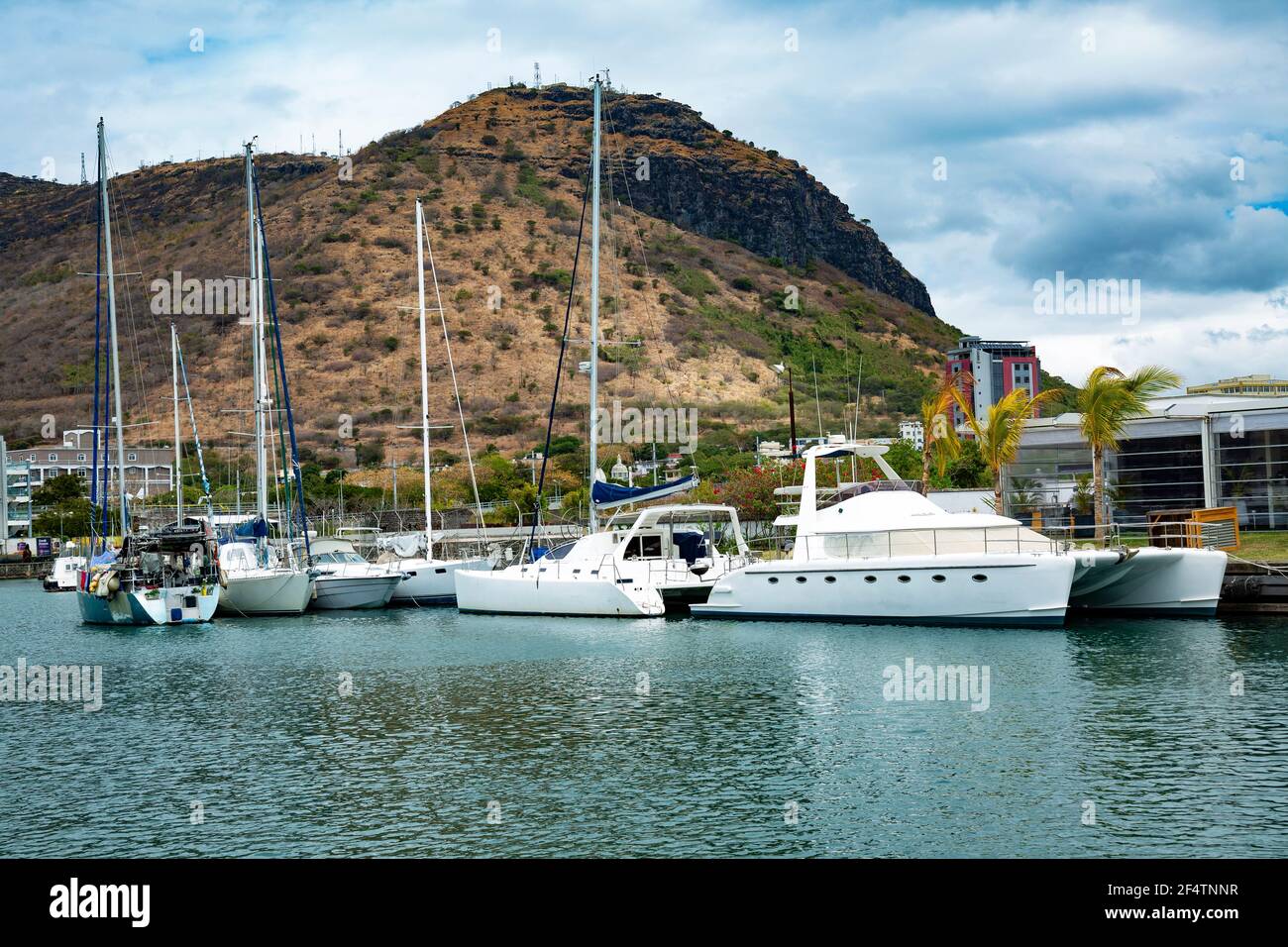 boats in the harbor of Port Louis, Mauritius, Africa Stock Photo - Alamy